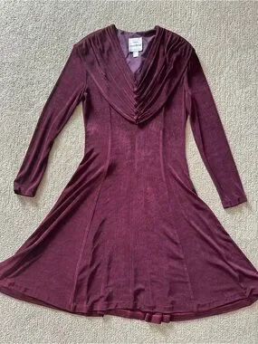 Joseph Ribkoff | Dresses | Vintage Vampy Gothic 9s Joseph Ribkoff Wine ...